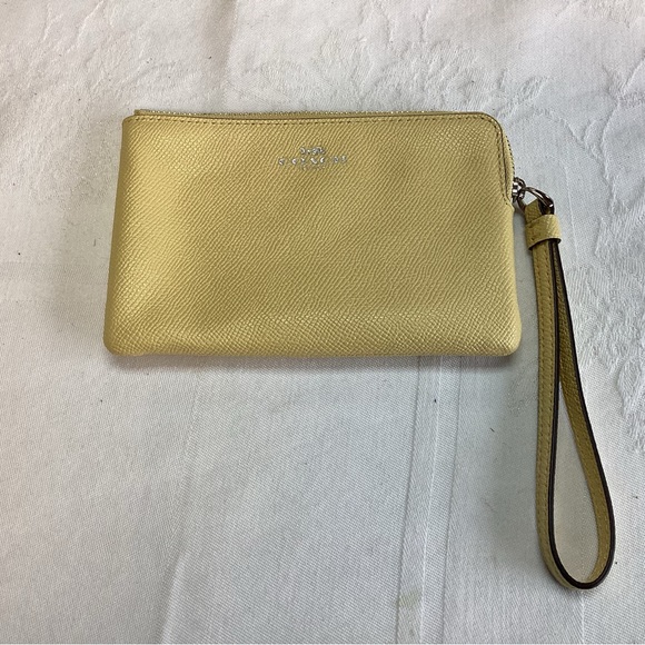 Coach | Bags | Coach Wristlet In Yellow | Poshmark